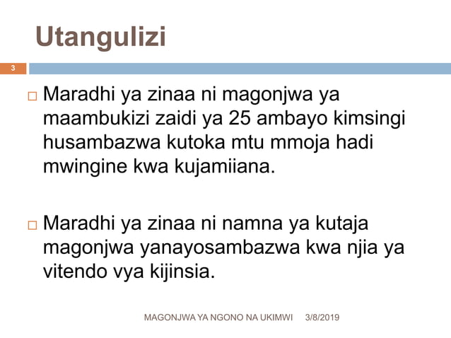 MAGONJWA YA NGONO NA UKIMWI | PPTX