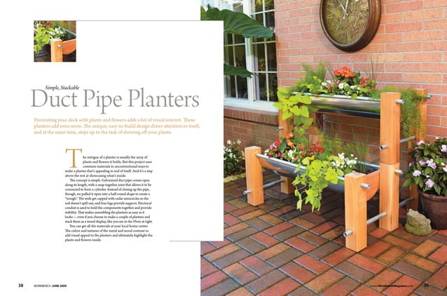 Duct Pipe Planters article | PDF | Gardening | Home & Garden