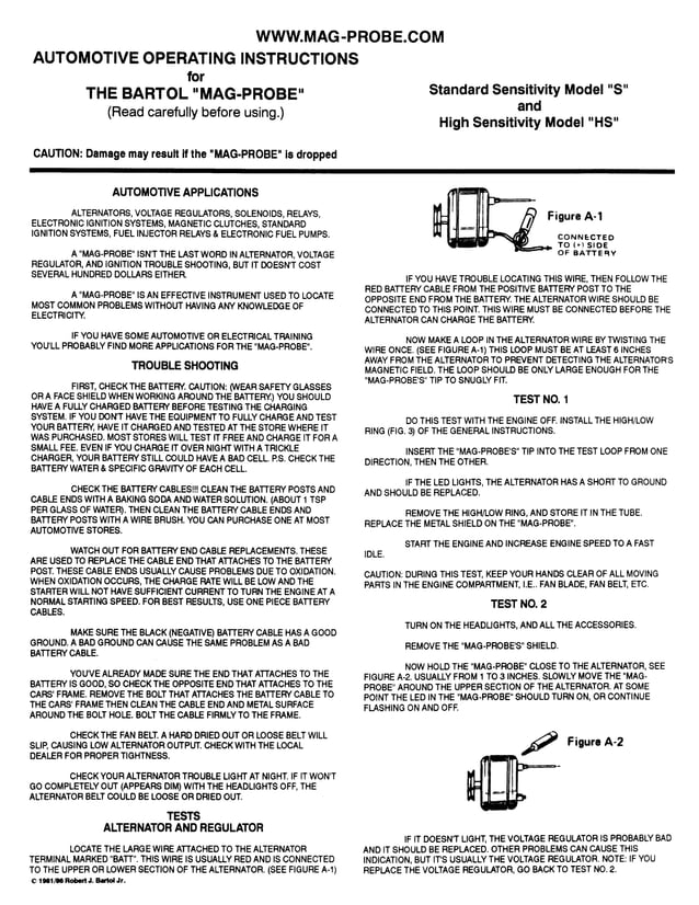 Mag Probe Operation Instructions | PDF | Physics | Science