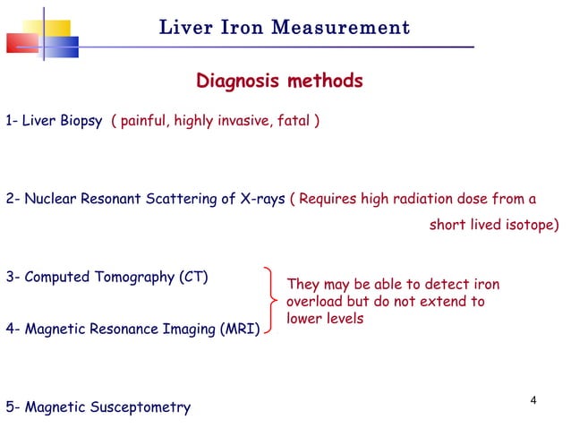 Liver Iron Measurement by Magnetic Susceptometry | PPT