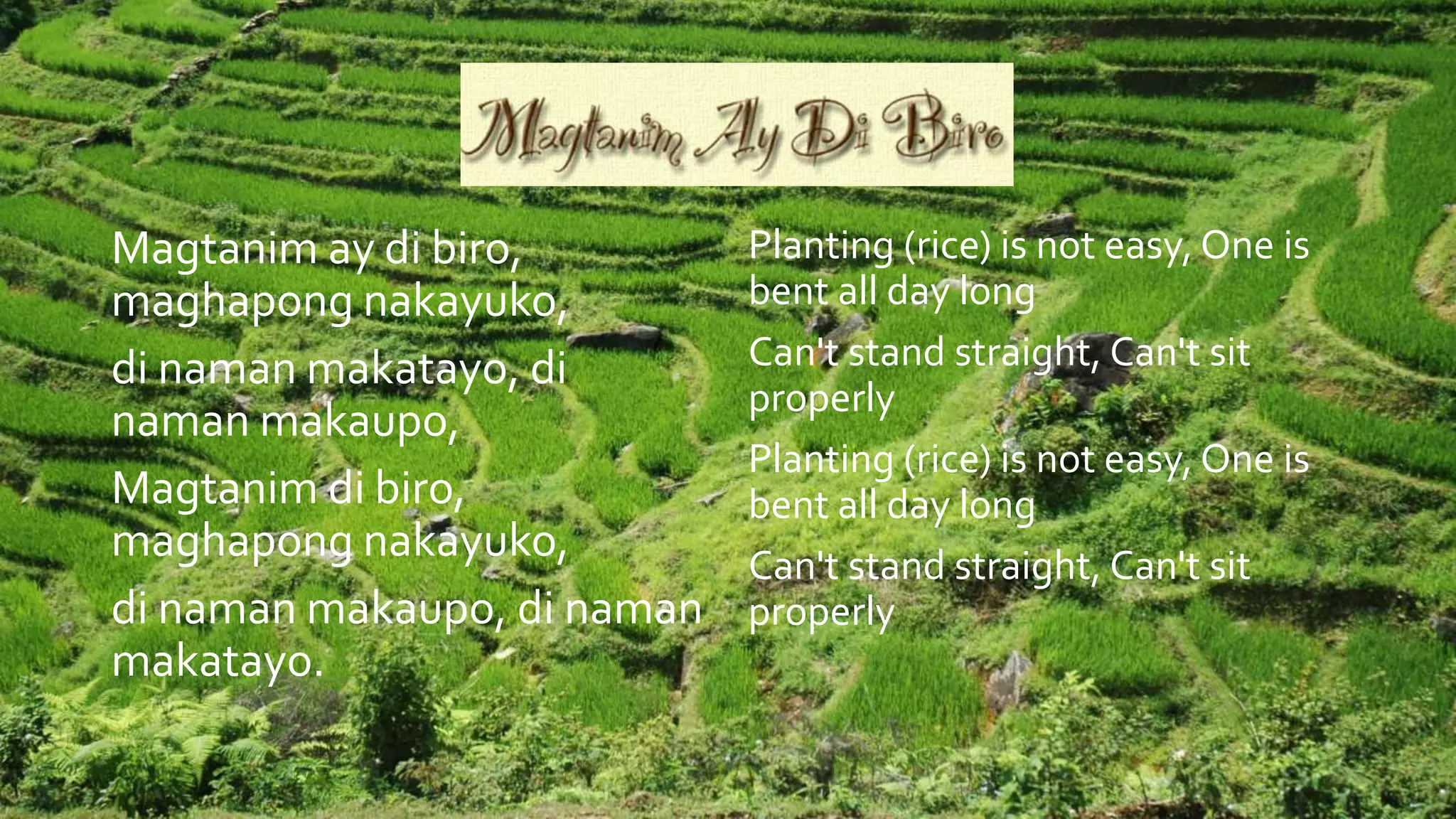 Magtanim ay 'di biro | PPTX