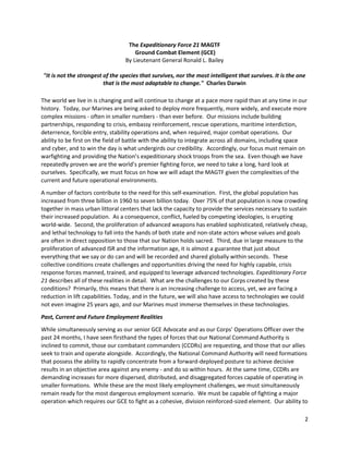 USMC Expeditionary Force 21 MAGTF Ground Combat Element (2015) | PDF ...