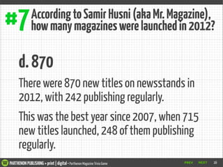 Parthenon Magazine Trivia Game | PPT