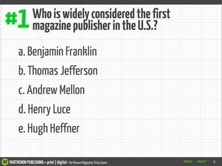 Parthenon Magazine Trivia Game | PPT
