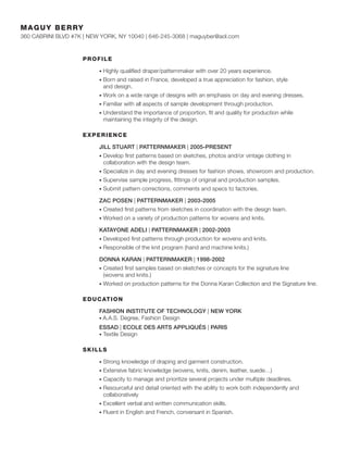 Maguy berry resume | PDF