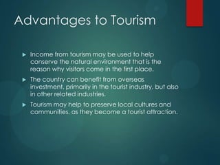 Tourism and its economic benefits and costs. | PPTX