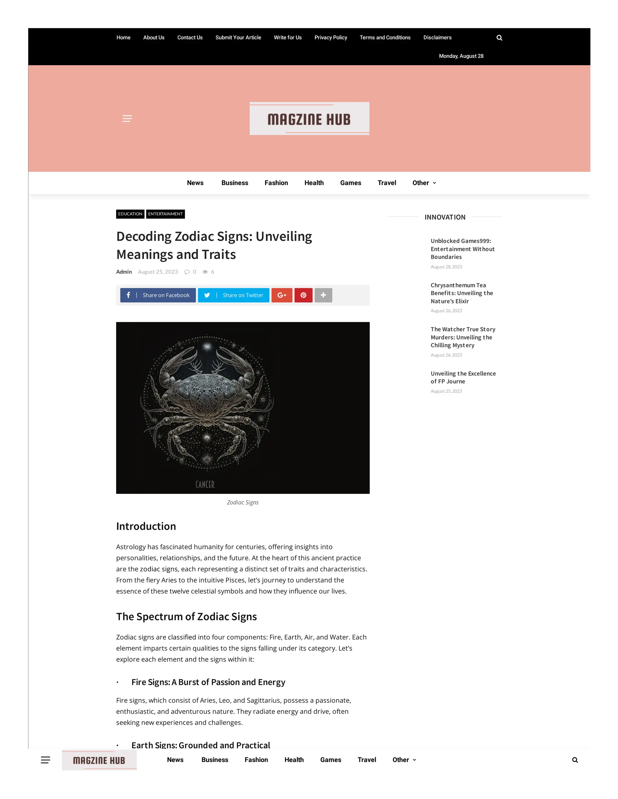 Decoding Zodiac Signs: Unveiling Meanings and Traits | PDF