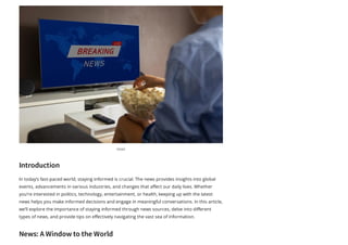 News: Staying Informed in a Dynamic World | PDF