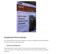 News: Staying Informed in a Dynamic World | PDF