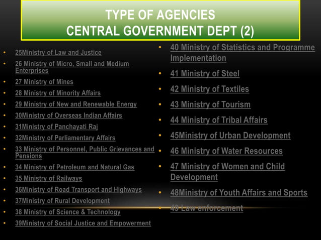 ROLE OF AGENCY FOR PROVIDING INFORMATION | PPT