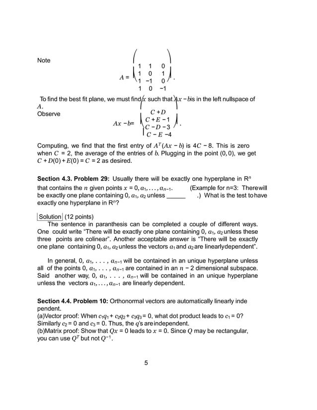 Linear Algebra Assignment help | PDF