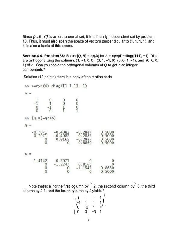 Linear Algebra Assignment help | PDF
