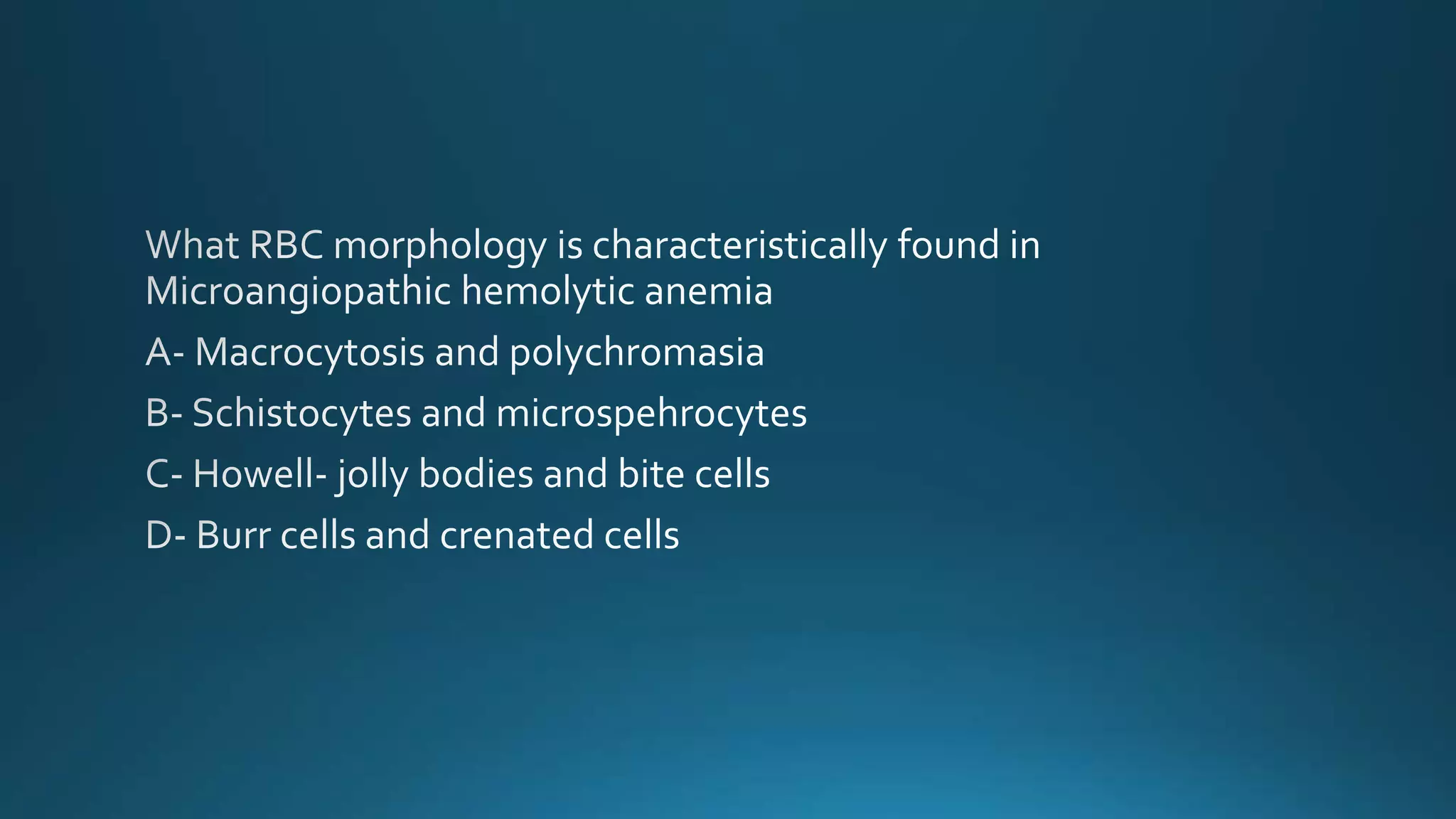 MICROANGIOPATHIC HEMOLYTIC ANEMIA | PPTX