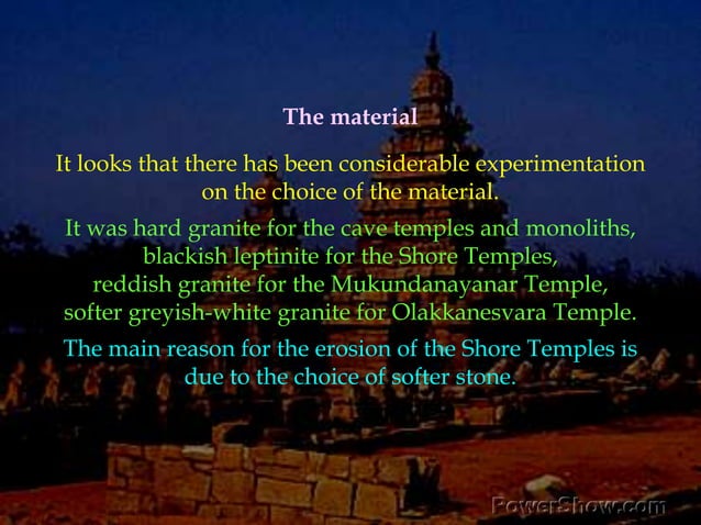 Mahabalipuram Monuments - Part 4 (Structural temples) | PPSX | Hinduism ...