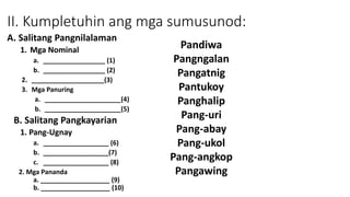 Mahabang pagsusulit sa linggwistika | PPTX