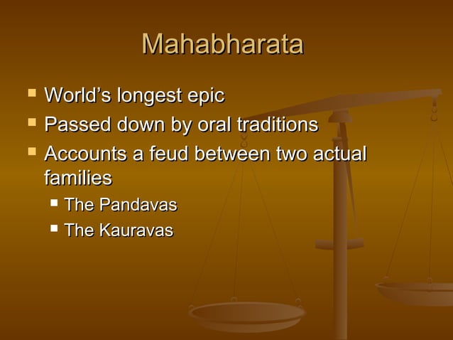 Mahabharata | PPT | Hinduism | Religion & Spirituality