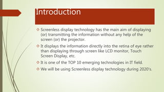 SCREENLESS DISPLAY | PPTX