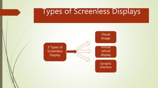 SCREENLESS DISPLAY | PPTX