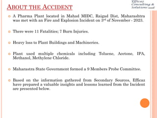 Mahad Fire Incident investigation report | PDF