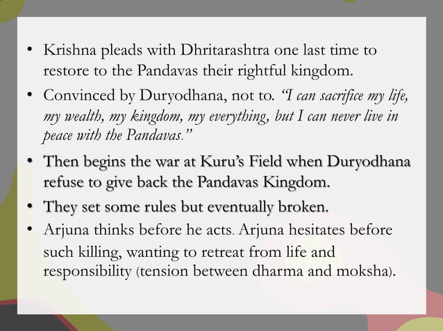 Mahabharata Summary | PPTX | Hinduism | Religion & Spirituality