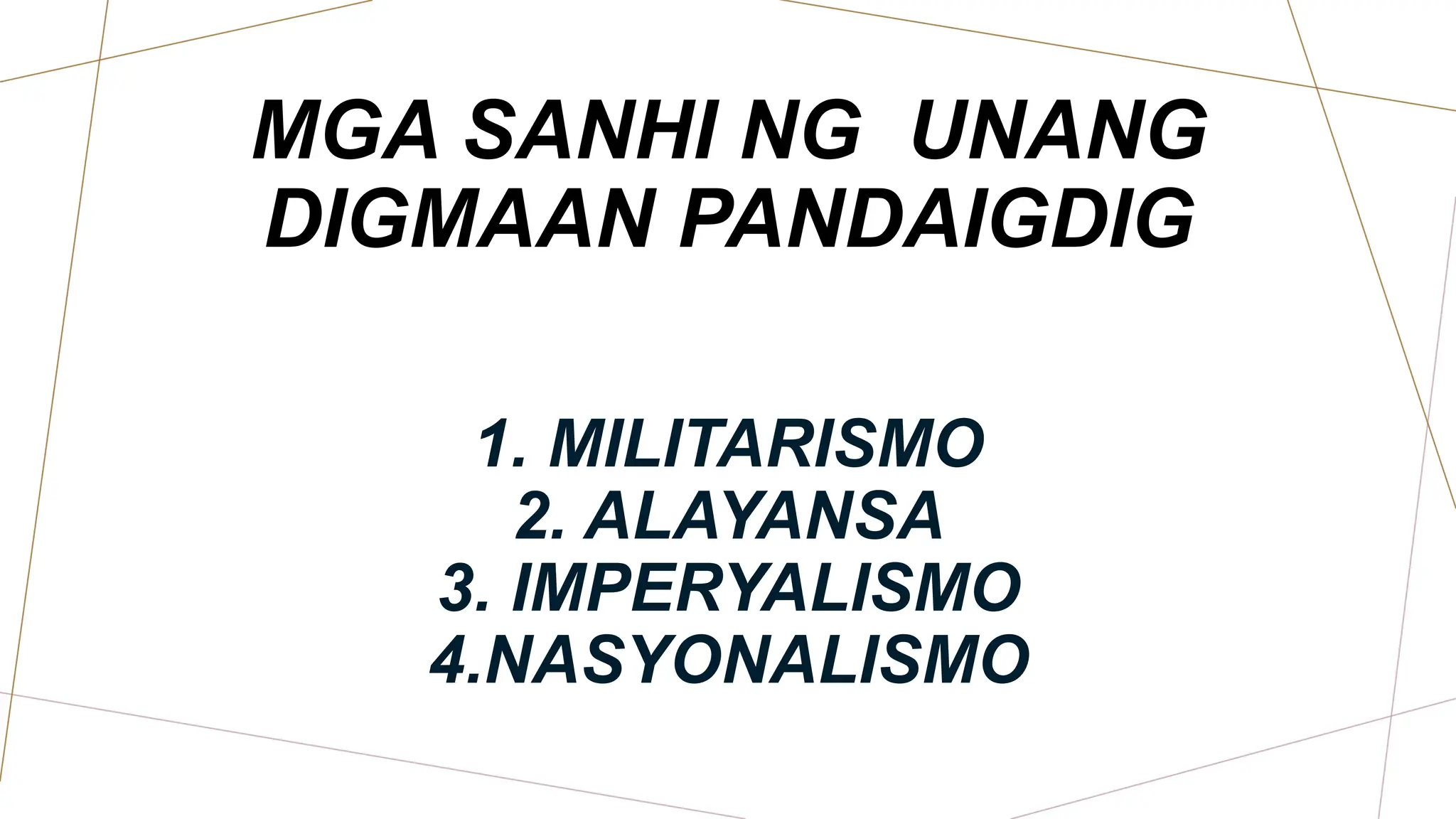 Mahahalagang Pangyayaring naganap sa Unang Digmaang Pandaigdig.pptx