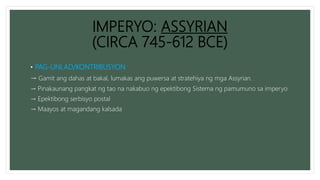 Mahahalagang pangyayari sa sinaunang panahon sa kanlurang asya | PPTX