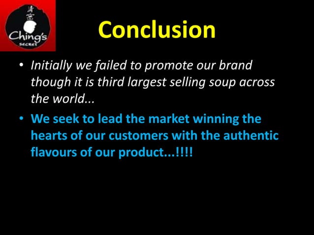 Marketing presentation(ching's soups) | PPT