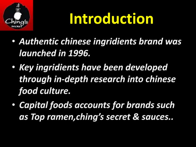Marketing presentation(ching's soups) | PPT