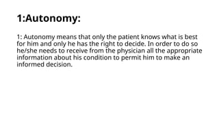 Bioethics Field and definition principles of bioethics | PPTX