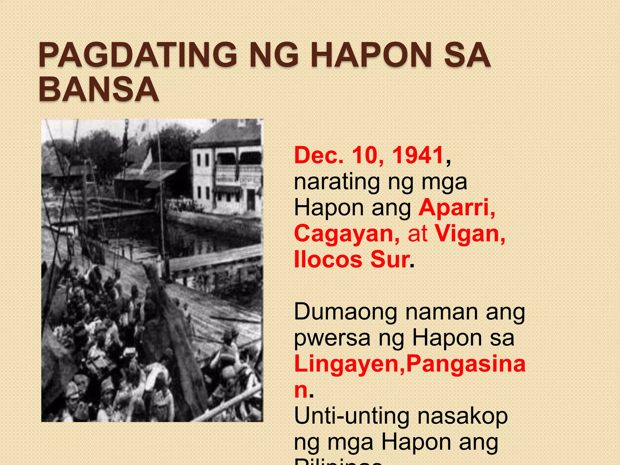 Mahalagang pangyayari-sa-panahon-ng-hapones | PPTX