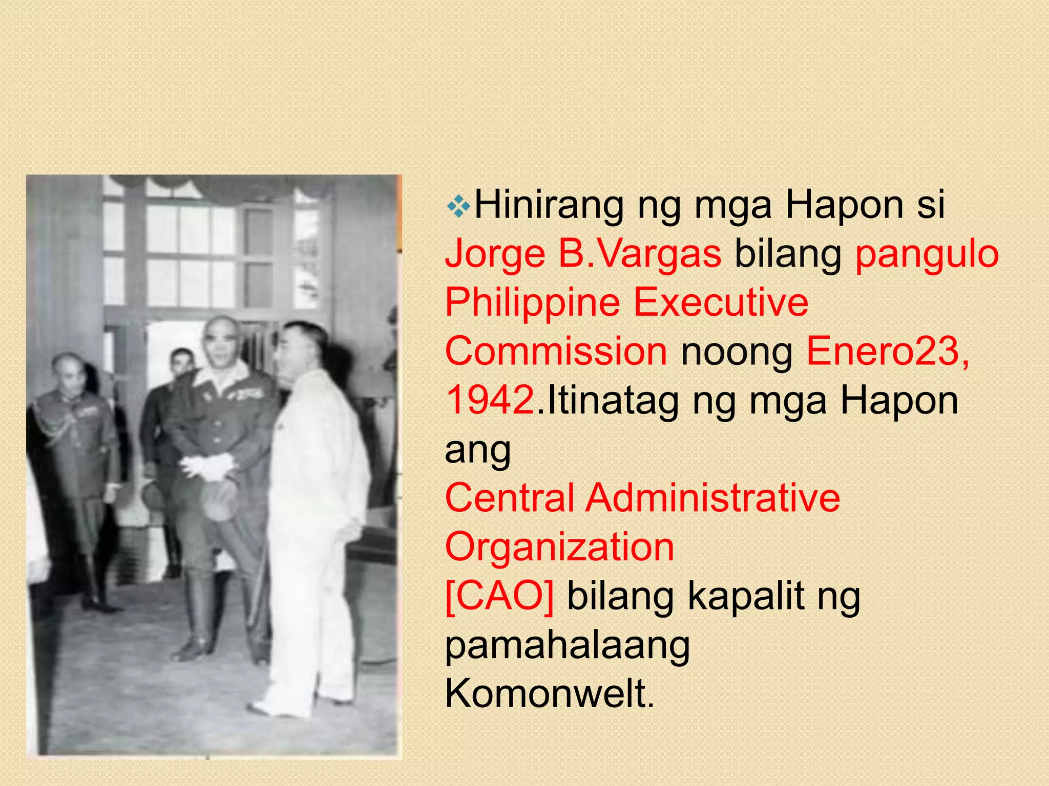 Mahalagang pangyayari-sa-panahon-ng-hapones | PPTX