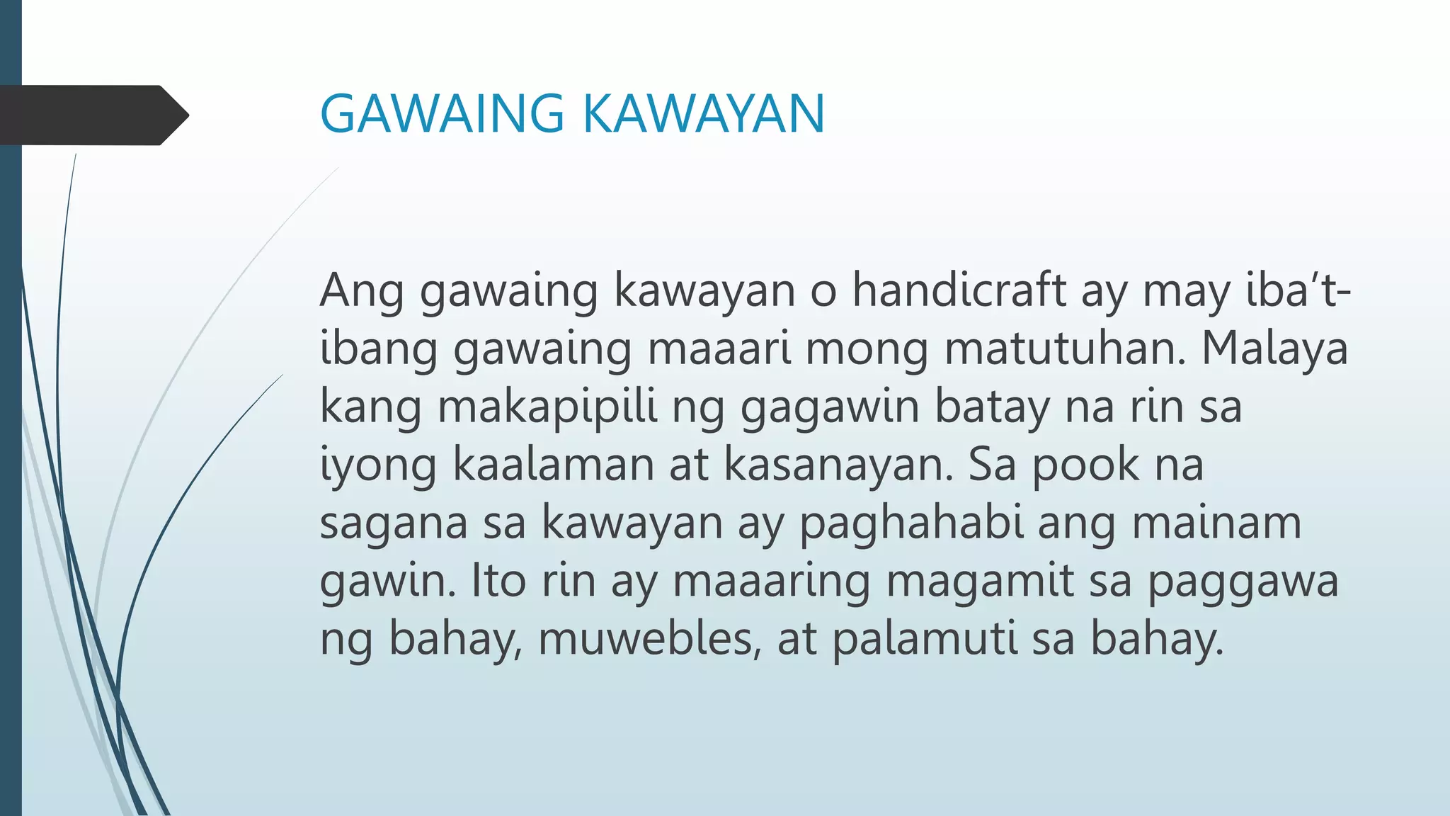 MAHALAGANG KAALAMAN AT KASANAYAN SA GAWAING KAHOY,.pptx