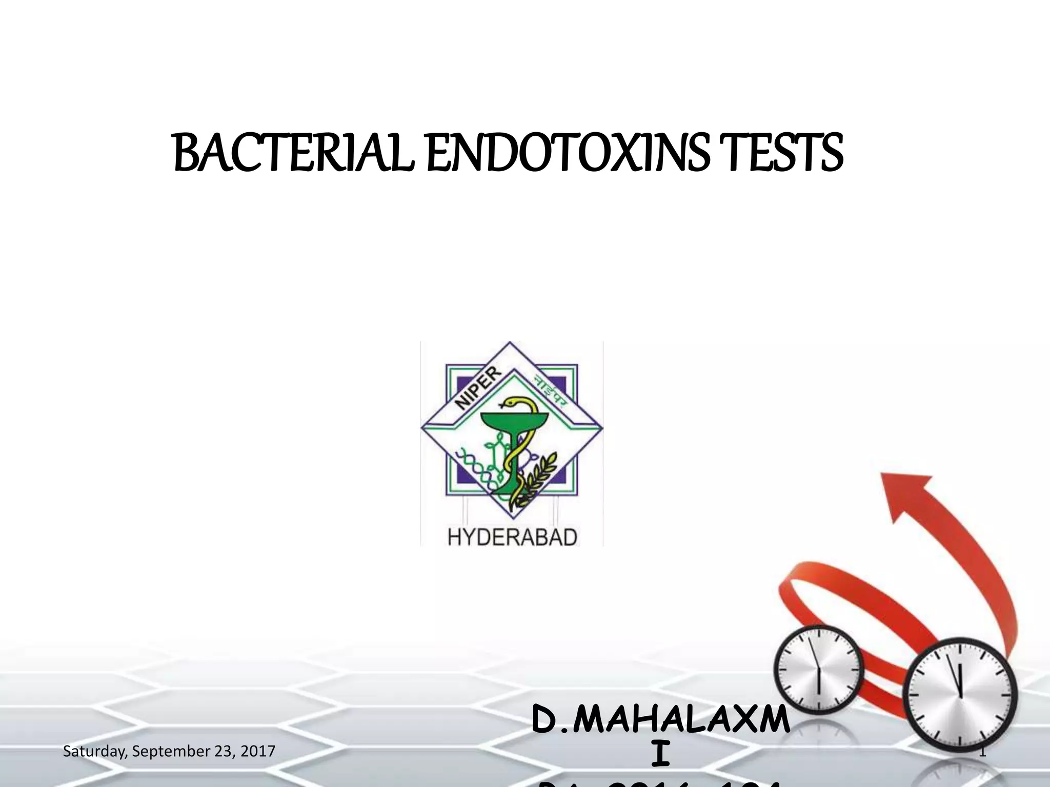 Bacterial Endotoxins test | PPTX