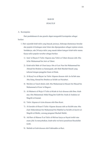 Mahamai kitab tafsir | DOC