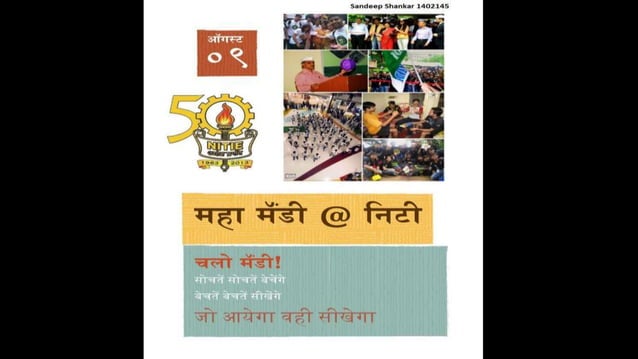 Maha Mandi 2014 @ NITIE Vernacular Posters | PPT