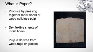 Role of chemistry in paper industry | PPTX