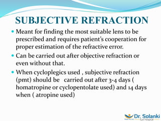 subjective verification of refraction | PPTX