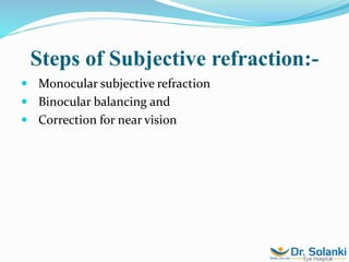 subjective verification of refraction | PPT