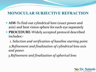 subjective verification of refraction | PPT