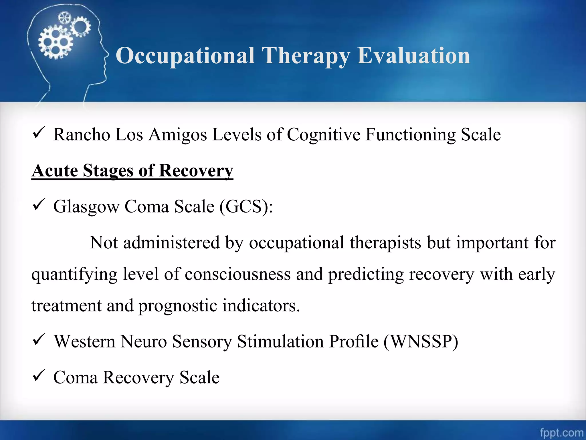 Occupational therapy management in traumatic brain injury | PPTX