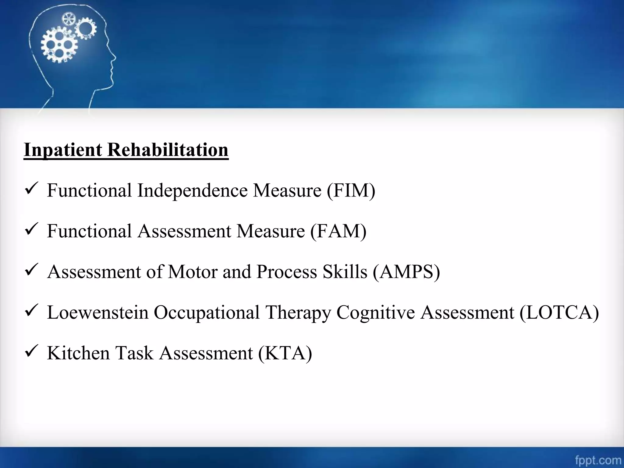 Occupational therapy management in traumatic brain injury | PPTX