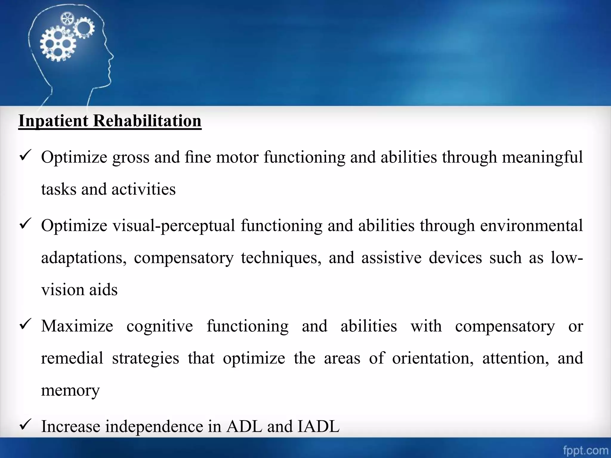 Occupational therapy management in traumatic brain injury | PPTX