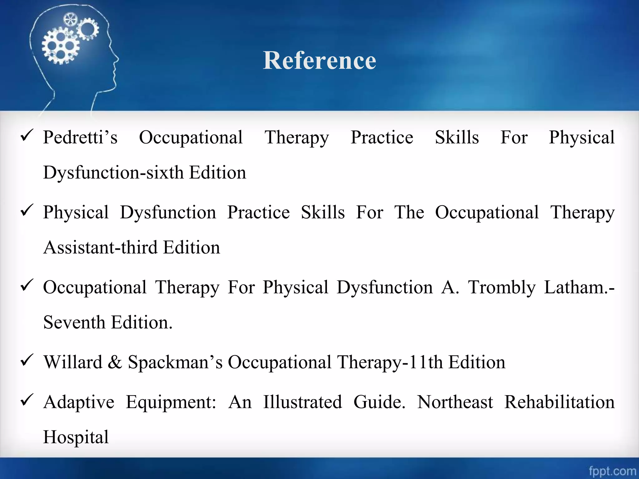 Occupational therapy management in traumatic brain injury | PPTX