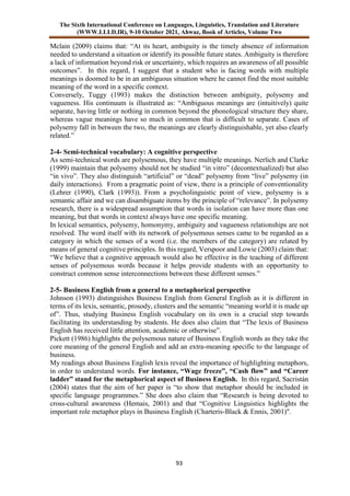 Relationship between Creativity and Tolerance of Ambiguity to Understand Metaphorical Polysemy ...