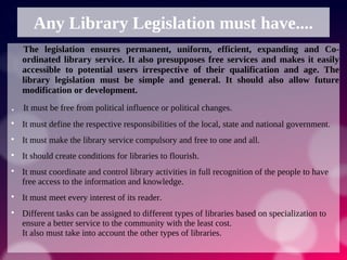 Salient Feature of Maharashtra Public Library Act 1967 | PPT