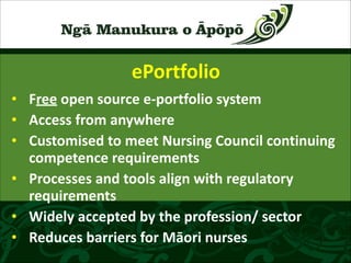 ePortfolio, a tailored system for nursing professional development and ...