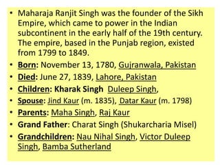 Maharaja Ranjit Singh | PDF