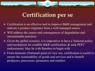 Maharaj Muthoo_BAmboo Certification and Trade | PDF