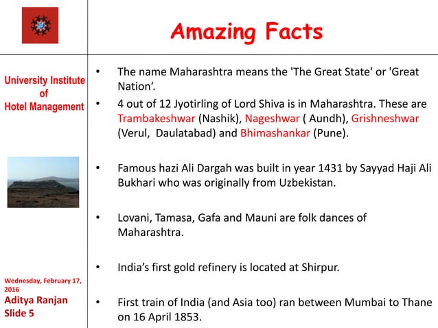 Tourism Destination in Maharashtra | PPSX
