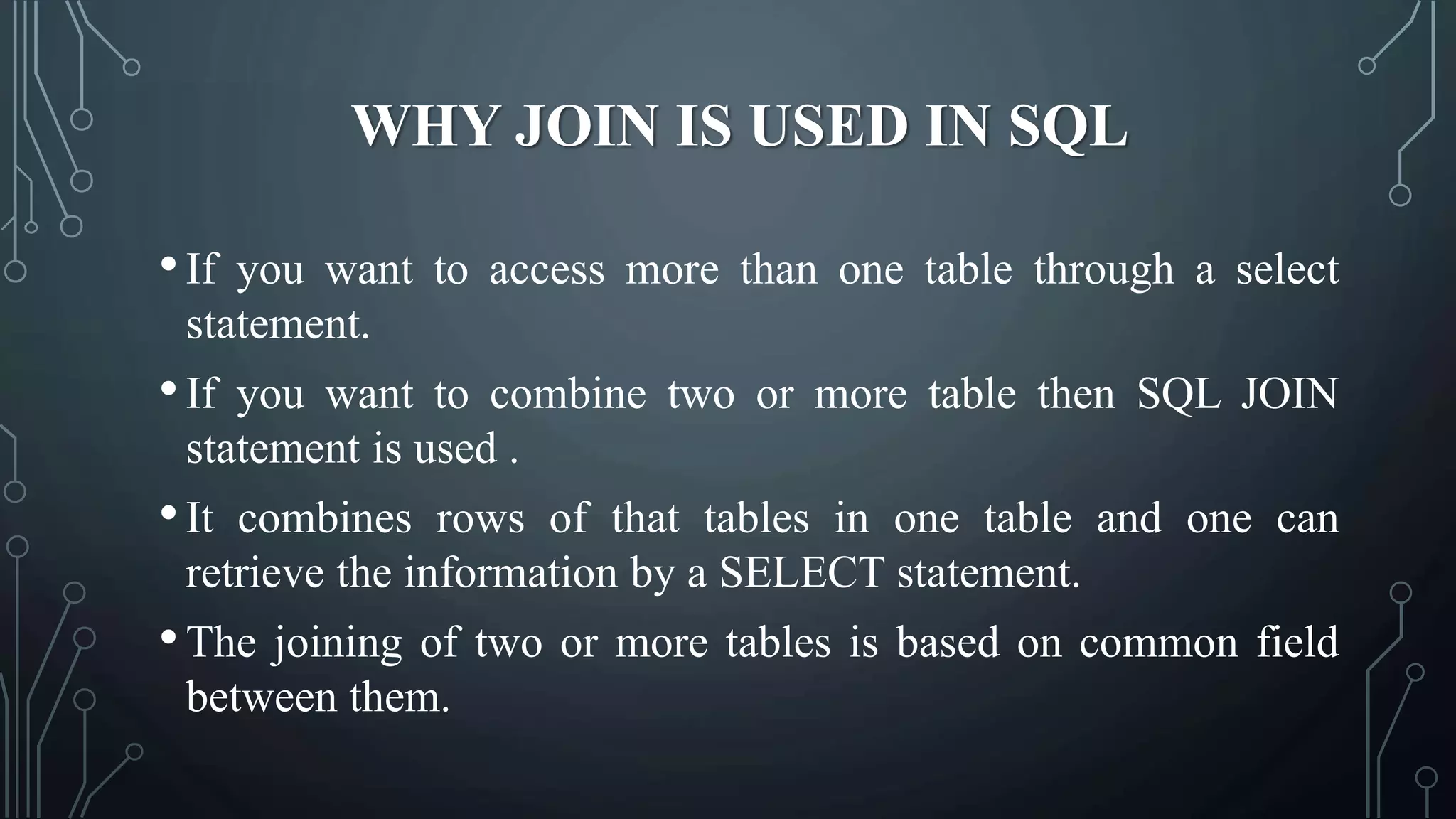 Sql Joins Basic And Fundamentals Ppt